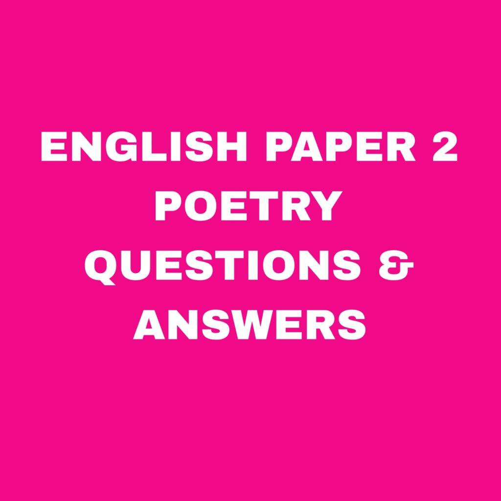 GRADE 10 ENGLISH PAPER 2: CAPS-ALIGNED POETRY Question & Answers ...